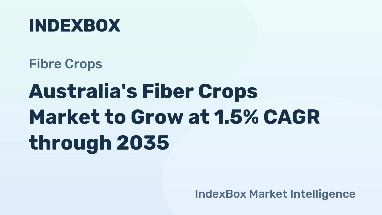 Australia's Fiber Crops Market to Grow at 1.5% CAGR through 2035