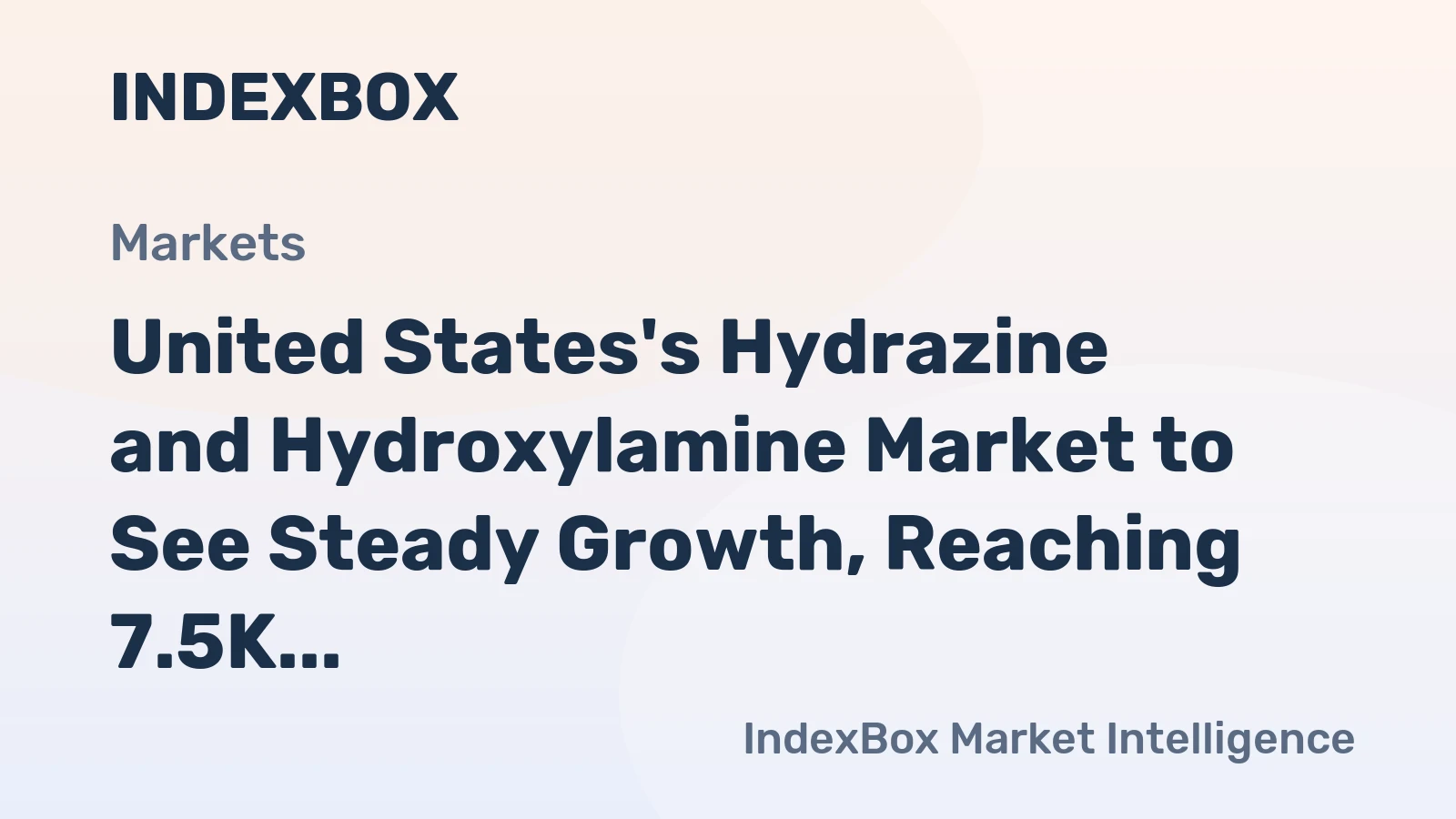 United States's Hydrazine and Hydroxylamine Market to See Steady Growth, Reaching 7.5K Tons and $40M by 2035