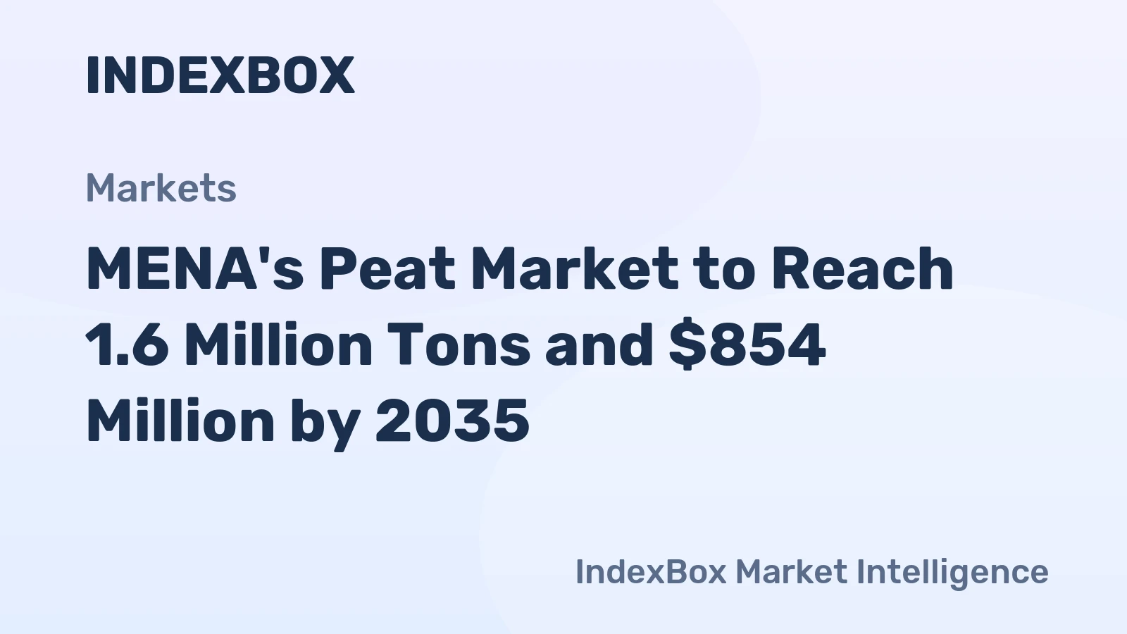 MENA's Peat Market to Reach 1.6 Million Tons and $854 Million by 2035