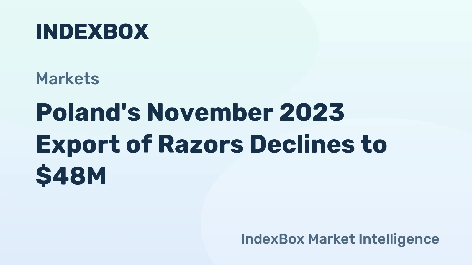 Poland's November 2023 Export of Razors Declines to $48M
