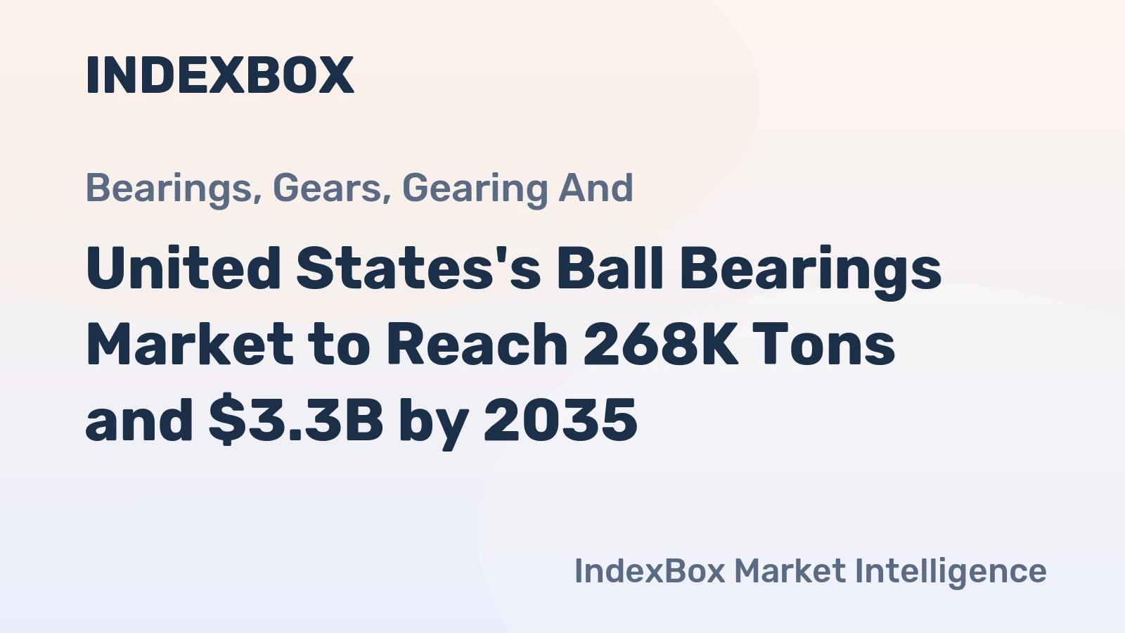 United States's Ball Bearings Market to Reach 268K Tons and $3.3B by 2035