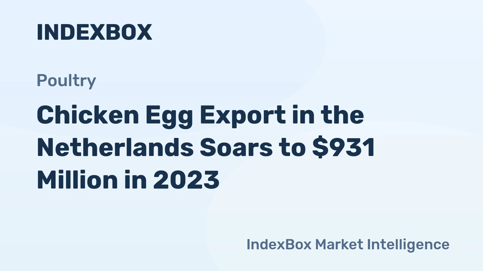 Chicken Egg Export in the Netherlands Soars to $931 Million in 2023