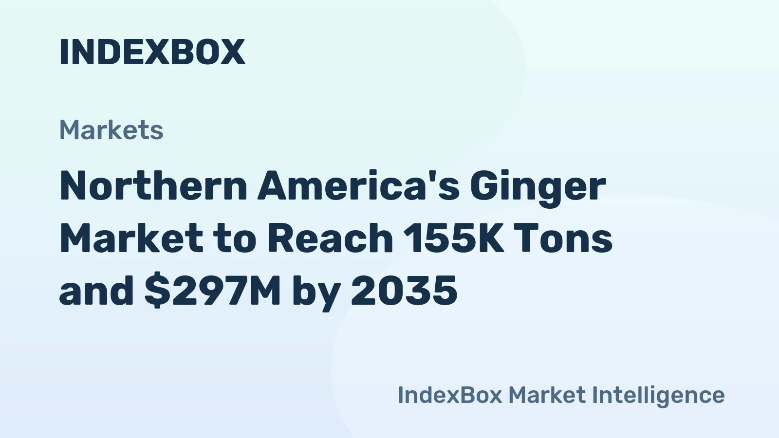 Northern America's Ginger Market to Reach 155K Tons and $297M by 2035
