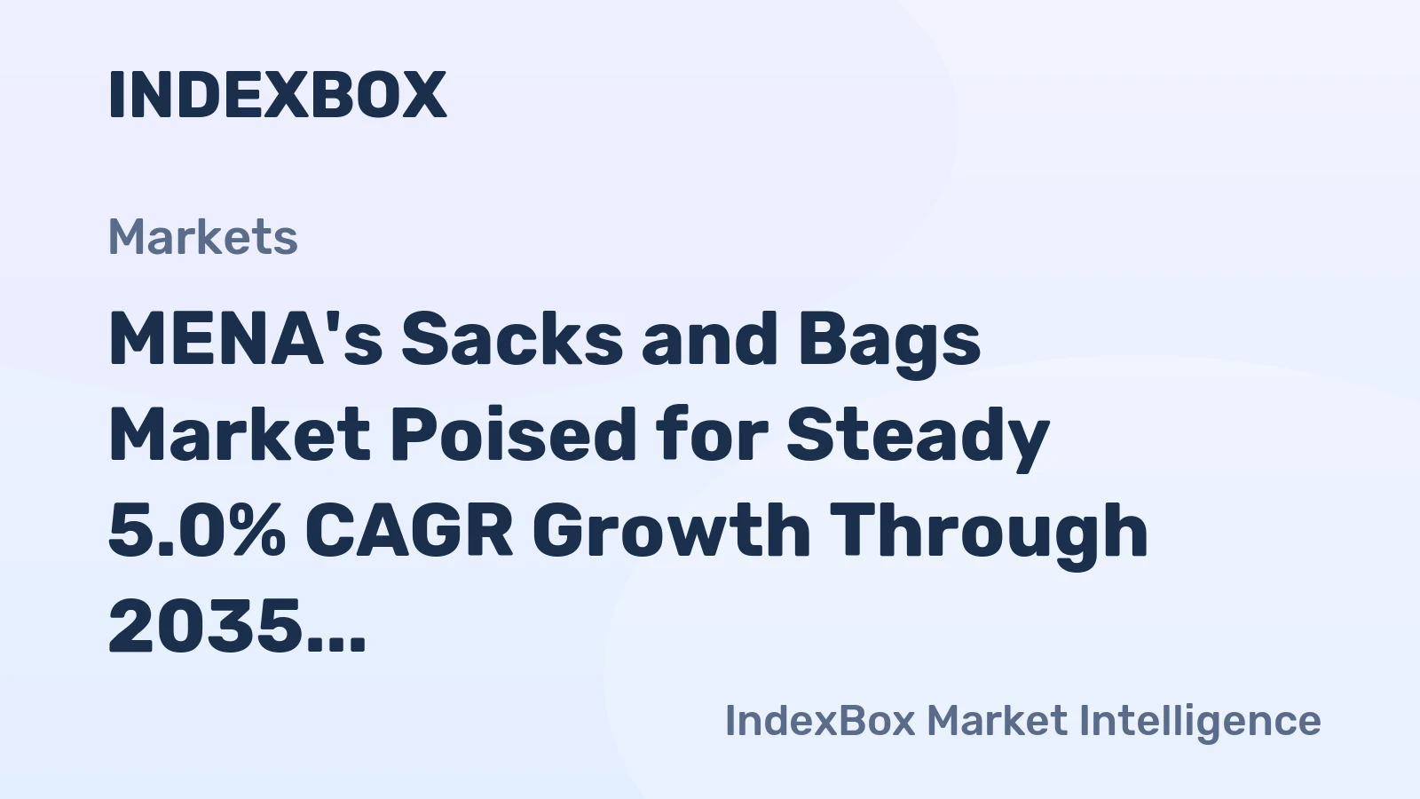MENA's Sacks and Bags Market Poised for Steady 5.0% CAGR Growth Through 2035