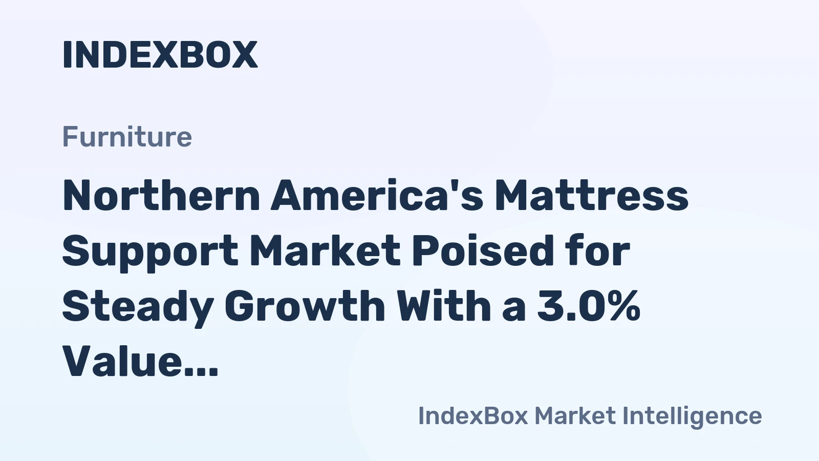 Northern America's Mattress Support Market Poised for Steady Growth With a 3.0% Value CAGR
