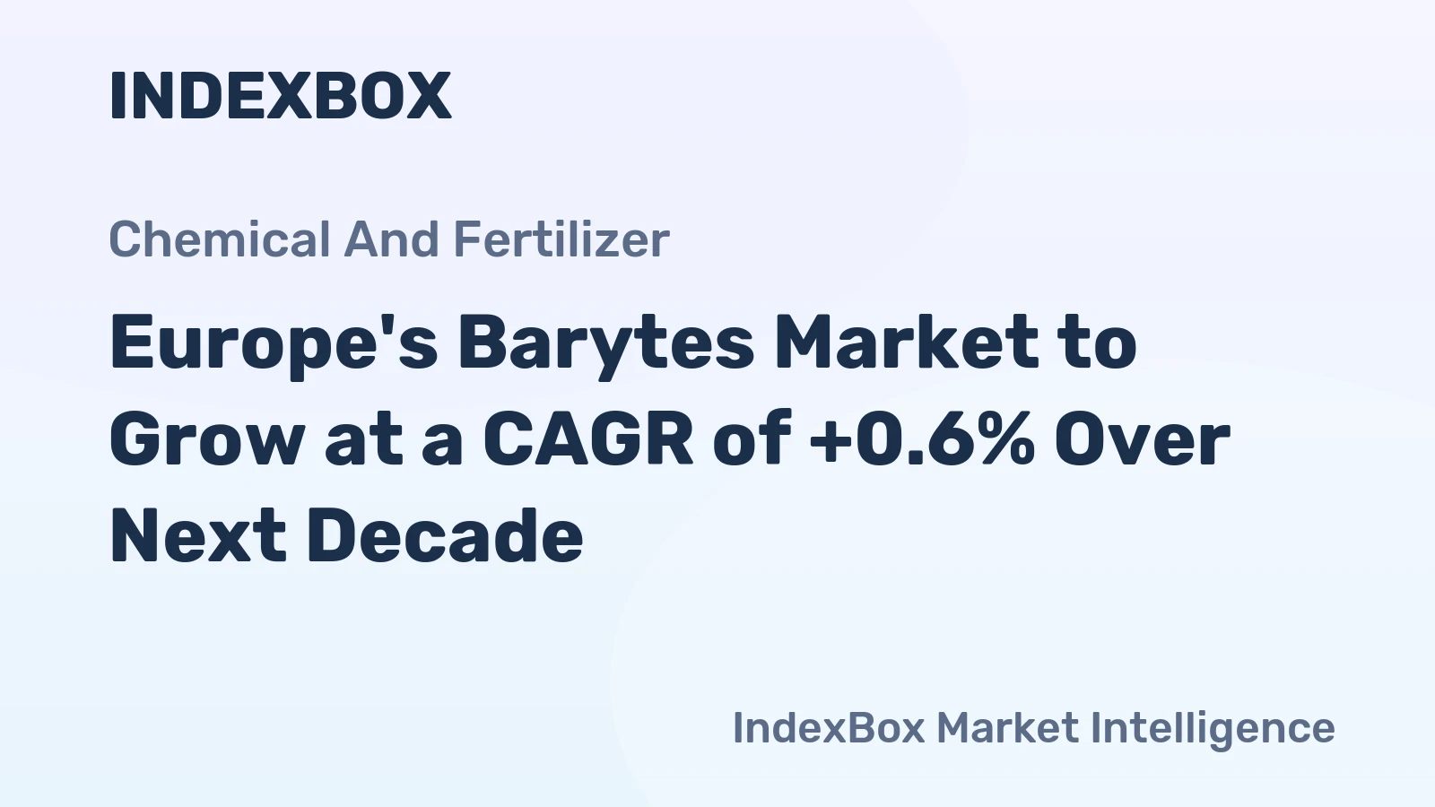 Europe's Barytes Market to Grow at a CAGR of +0.6% Over Next Decade