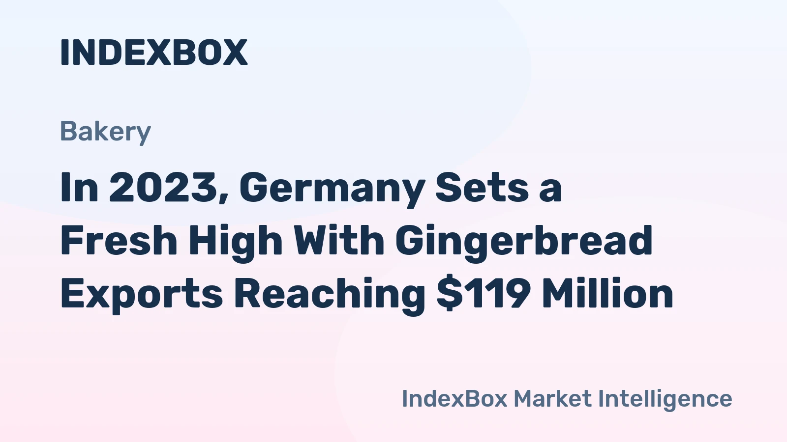 In 2023, Germany Sets a Fresh High With Gingerbread Exports Reaching $119 Million