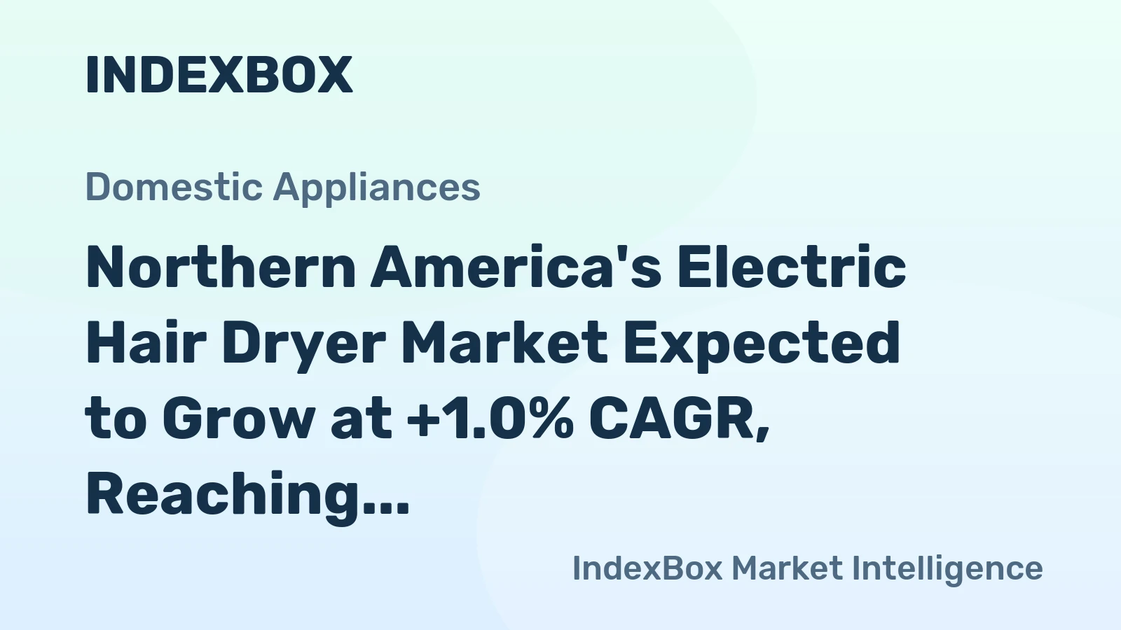 Northern America's Electric Hair Dryer Market Expected to Grow at +1.0% CAGR, Reaching $1.4B by 2035