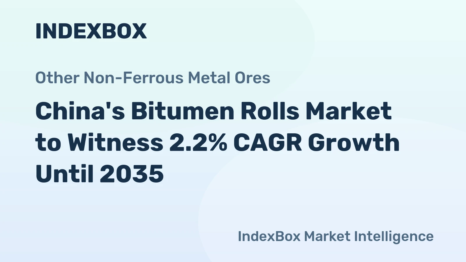 China's Bitumen Rolls Market to Witness 2.2% CAGR Growth Until 2035