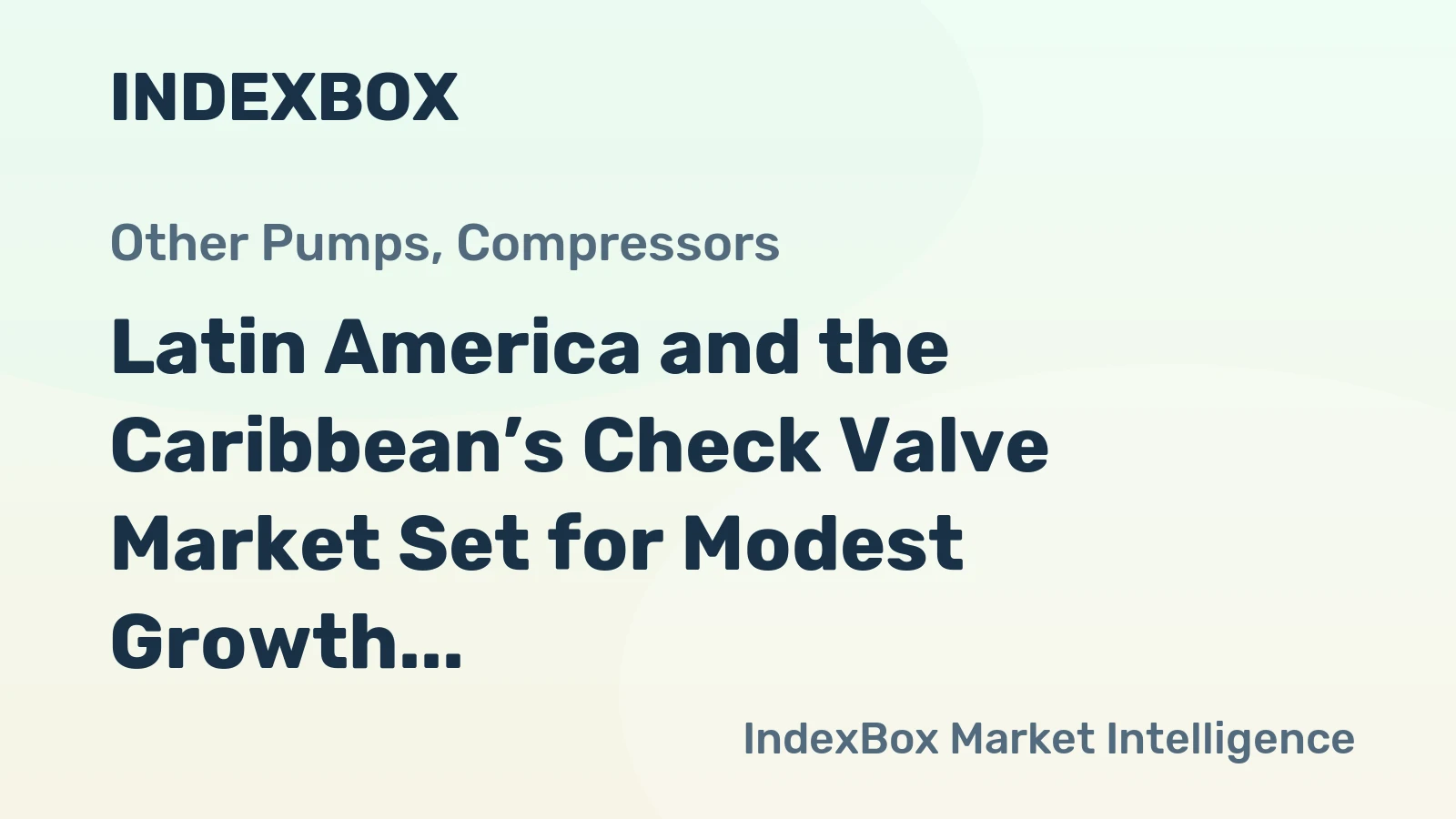 Latin America and the Caribbean’s Check Valve Market Set for Modest Growth with a 1.1% CAGR in Value