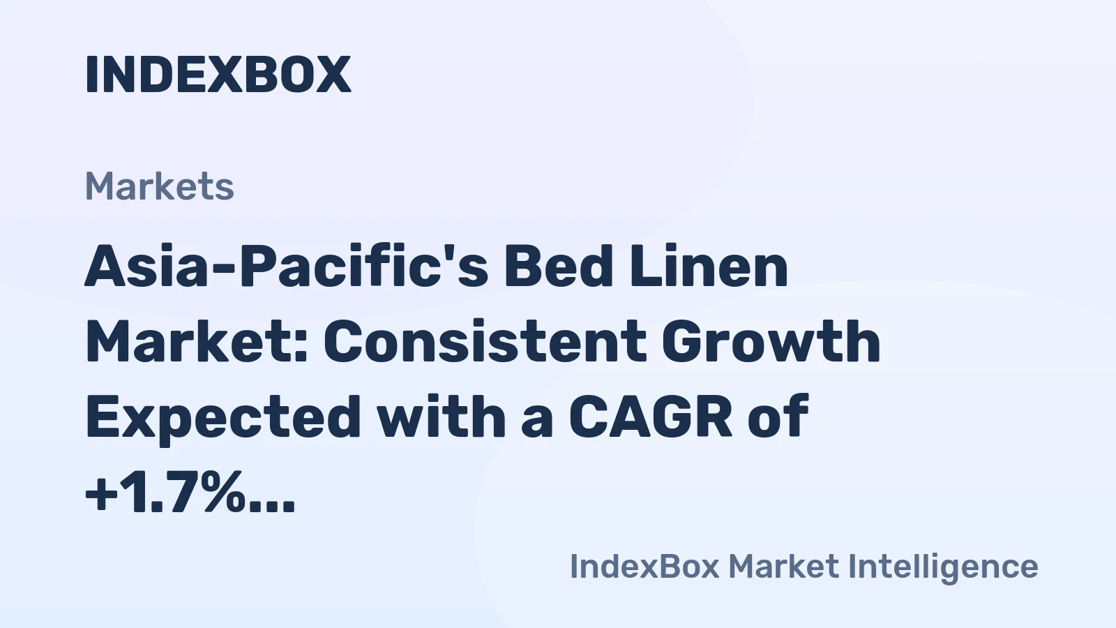 Asia-Pacific's Bed Linen Market: Consistent Growth Expected with a CAGR of +1.7% from 2024-2035
