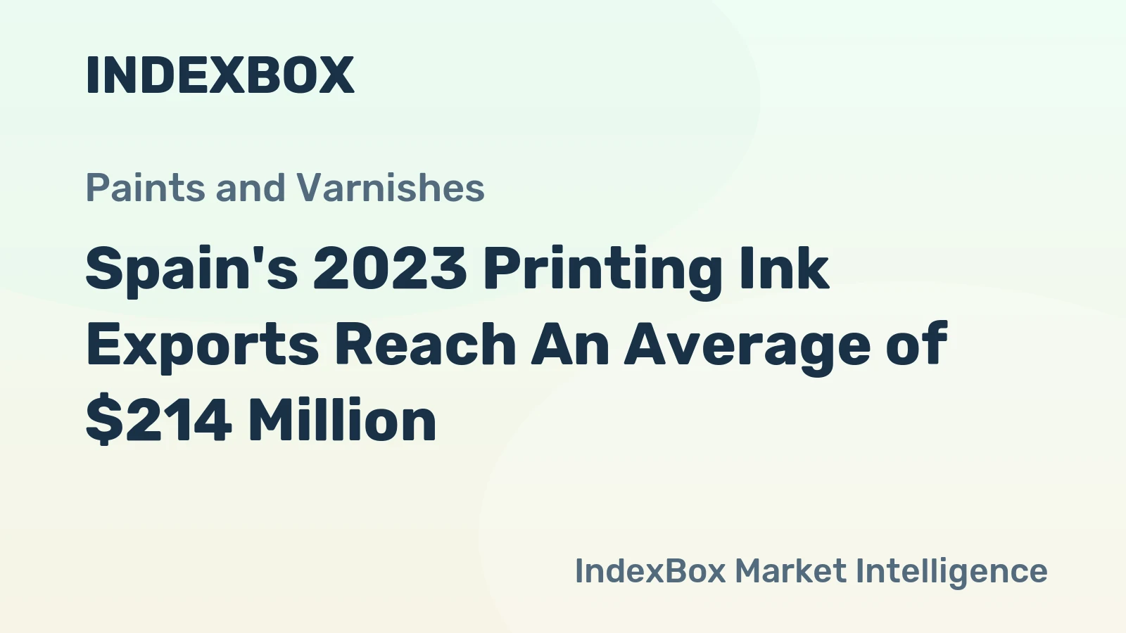 Spain's 2023 Printing Ink Exports Reach An Average of $214 Million