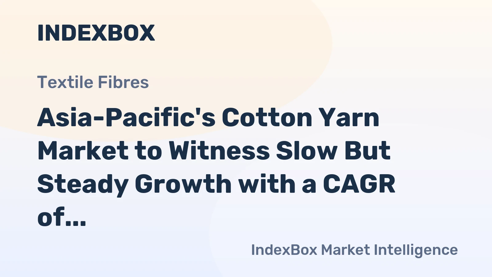 Asia-Pacific's Cotton Yarn Market to Witness Slow But Steady Growth with a CAGR of +0.5% from 2024 to 2035