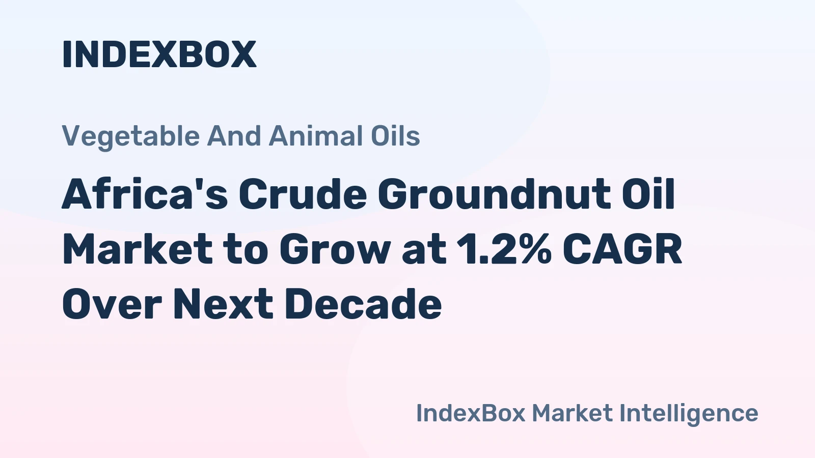 Africa's Crude Groundnut Oil Market to Grow at 1.2% CAGR Over Next Decade