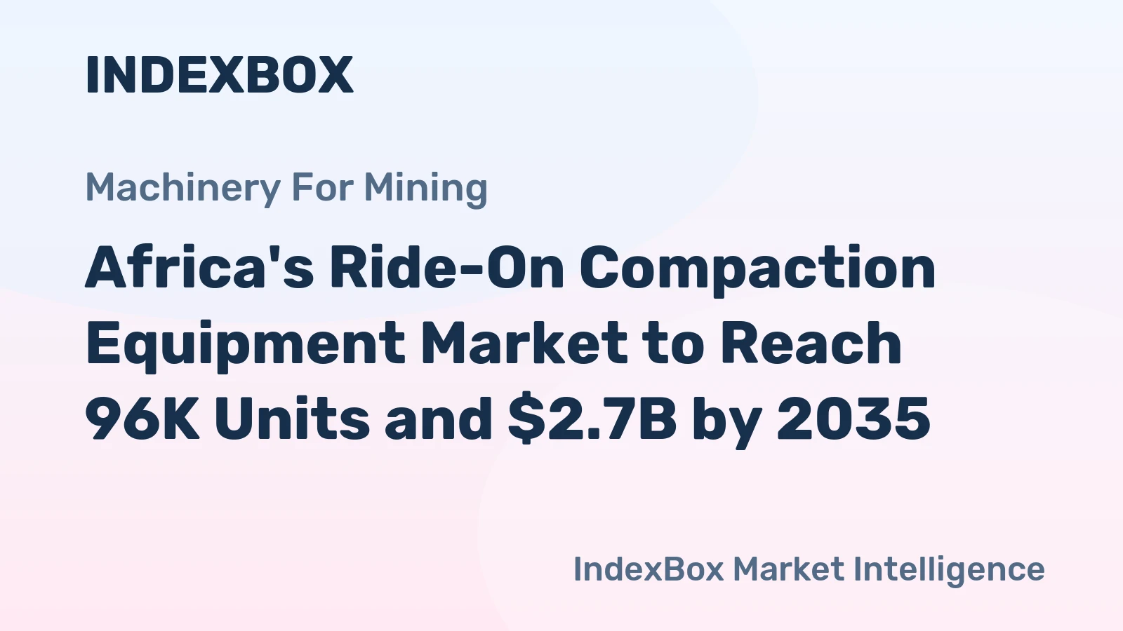 Africa's Ride-On Compaction Equipment Market to Reach 96K Units and $2.7B by 2035