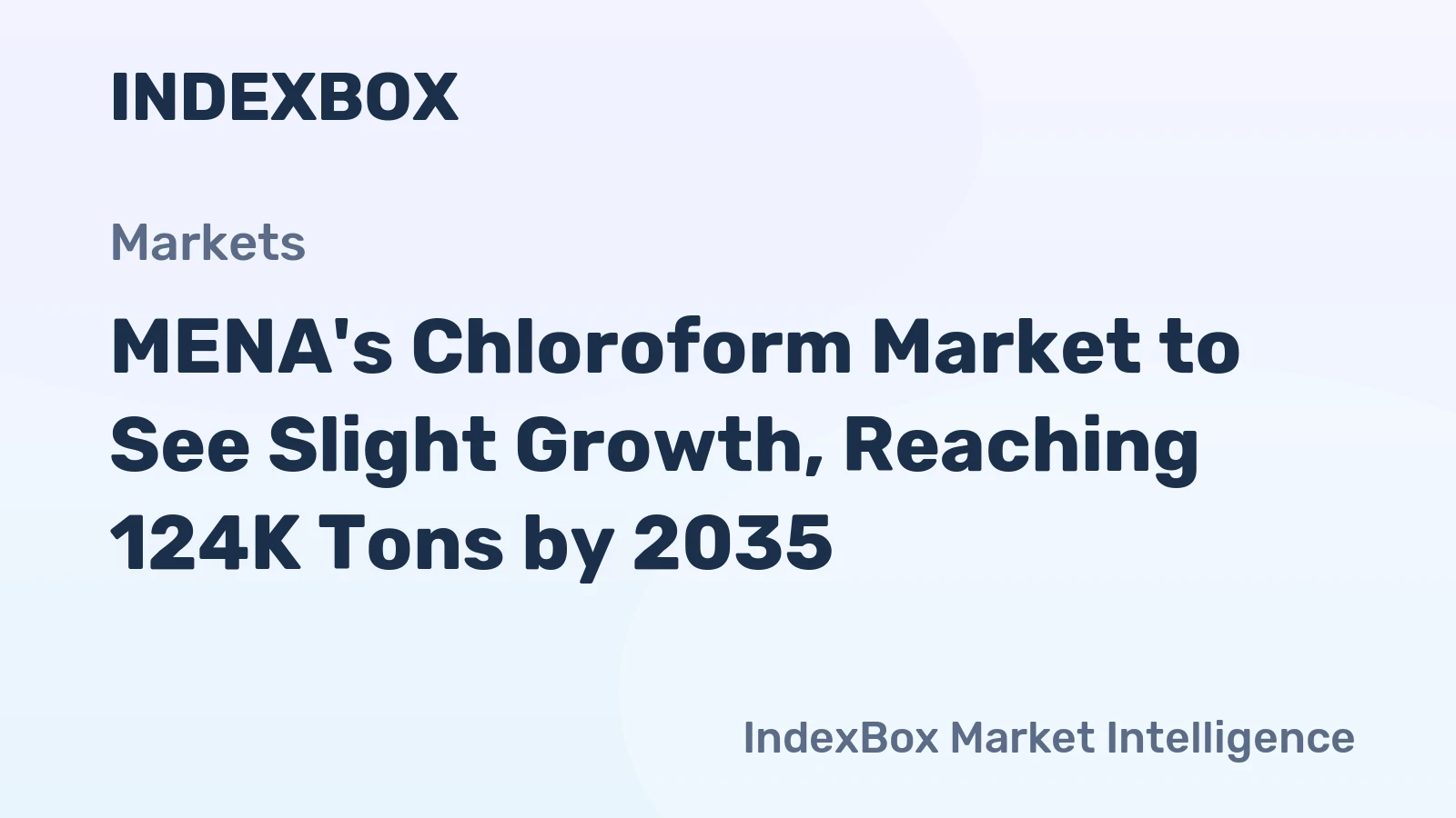 MENA's Chloroform Market to See Slight Growth, Reaching 124K Tons by 2035