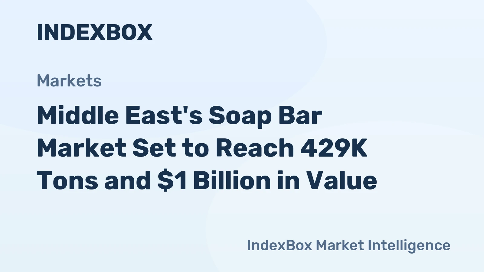 Middle East's Soap Bar Market Set to Reach 429K Tons and $1 Billion in Value