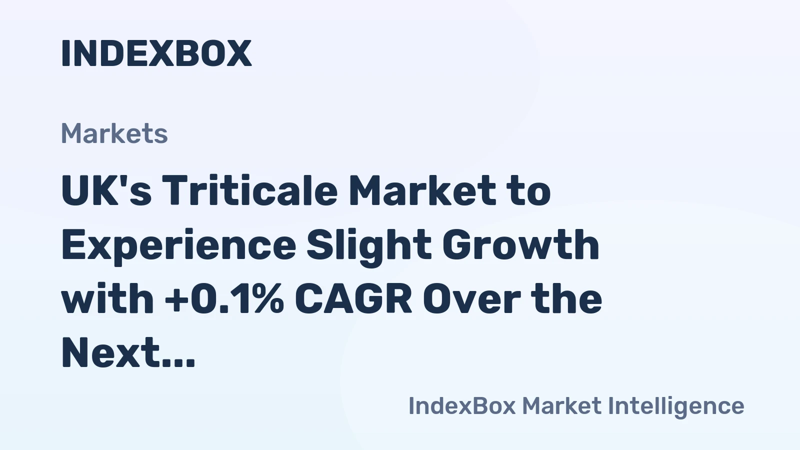 UK's Triticale Market to Experience Slight Growth with +0.1% CAGR Over the Next Decade