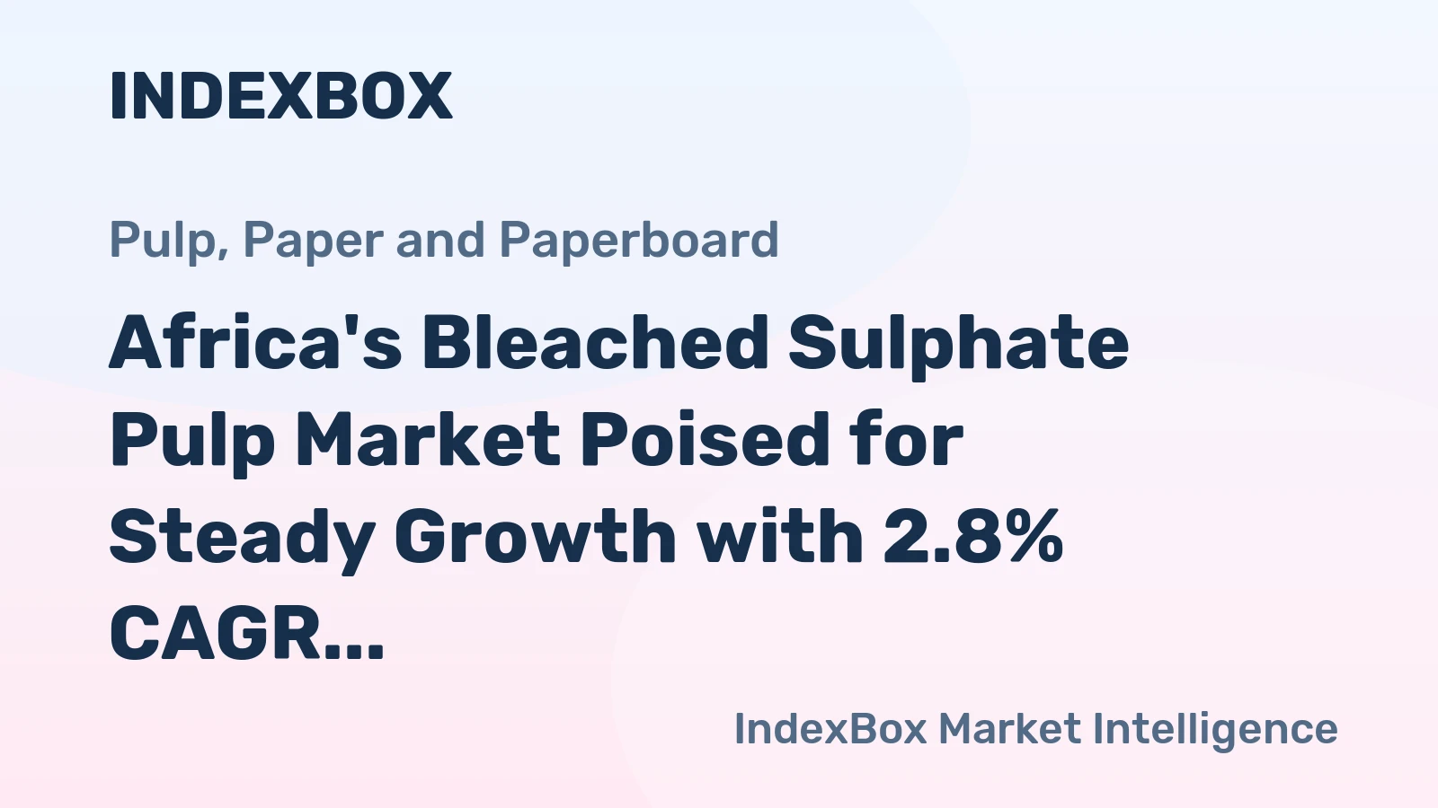 Africa's Bleached Sulphate Pulp Market Poised for Steady Growth with 2.8% CAGR in Value