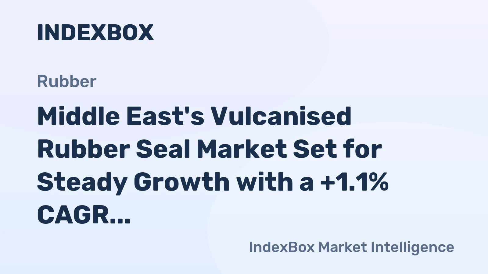 Middle East's Vulcanised Rubber Seal Market Set for Steady Growth with a +1.1% CAGR Through 2035