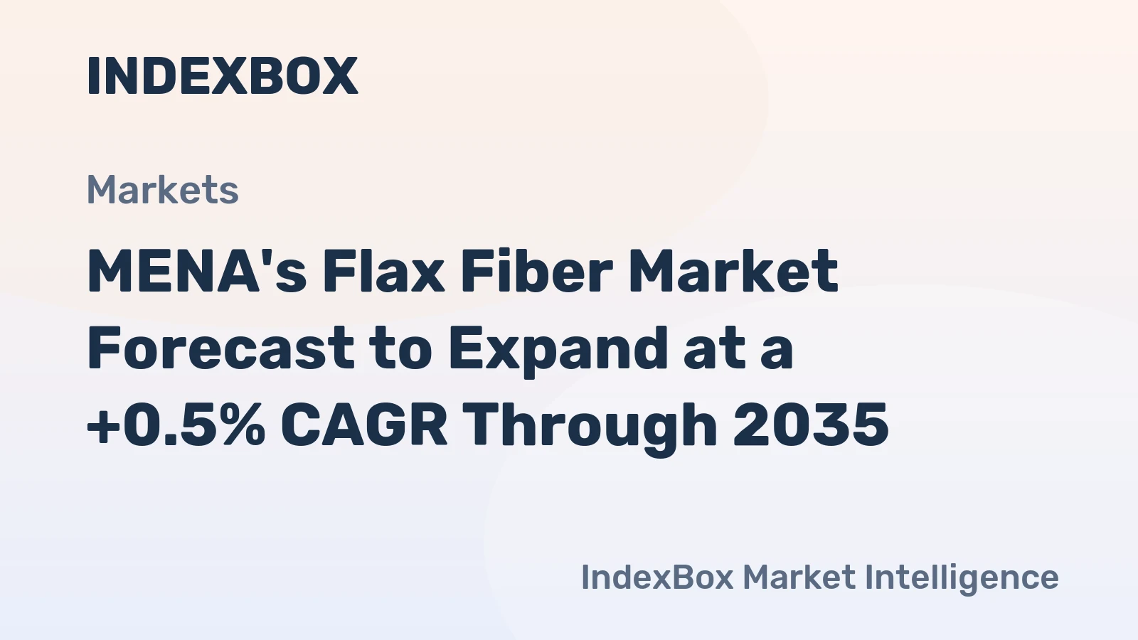 MENA's Flax Fiber Market Forecast to Expand at a +0.5% CAGR Through 2035
