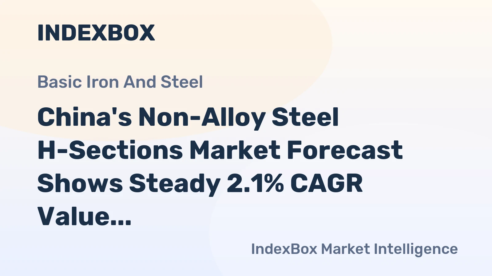 China's Non-Alloy Steel H-Sections Market Forecast Shows Steady 2.1% CAGR Value Growth Through 2035