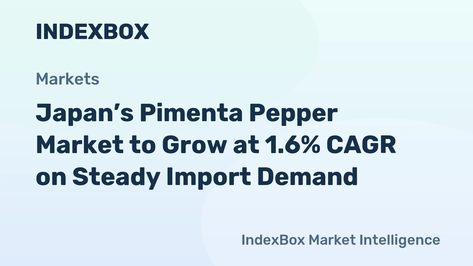 Japan’s Pimenta Pepper Market to Grow at 1.6% CAGR on Steady Import Demand