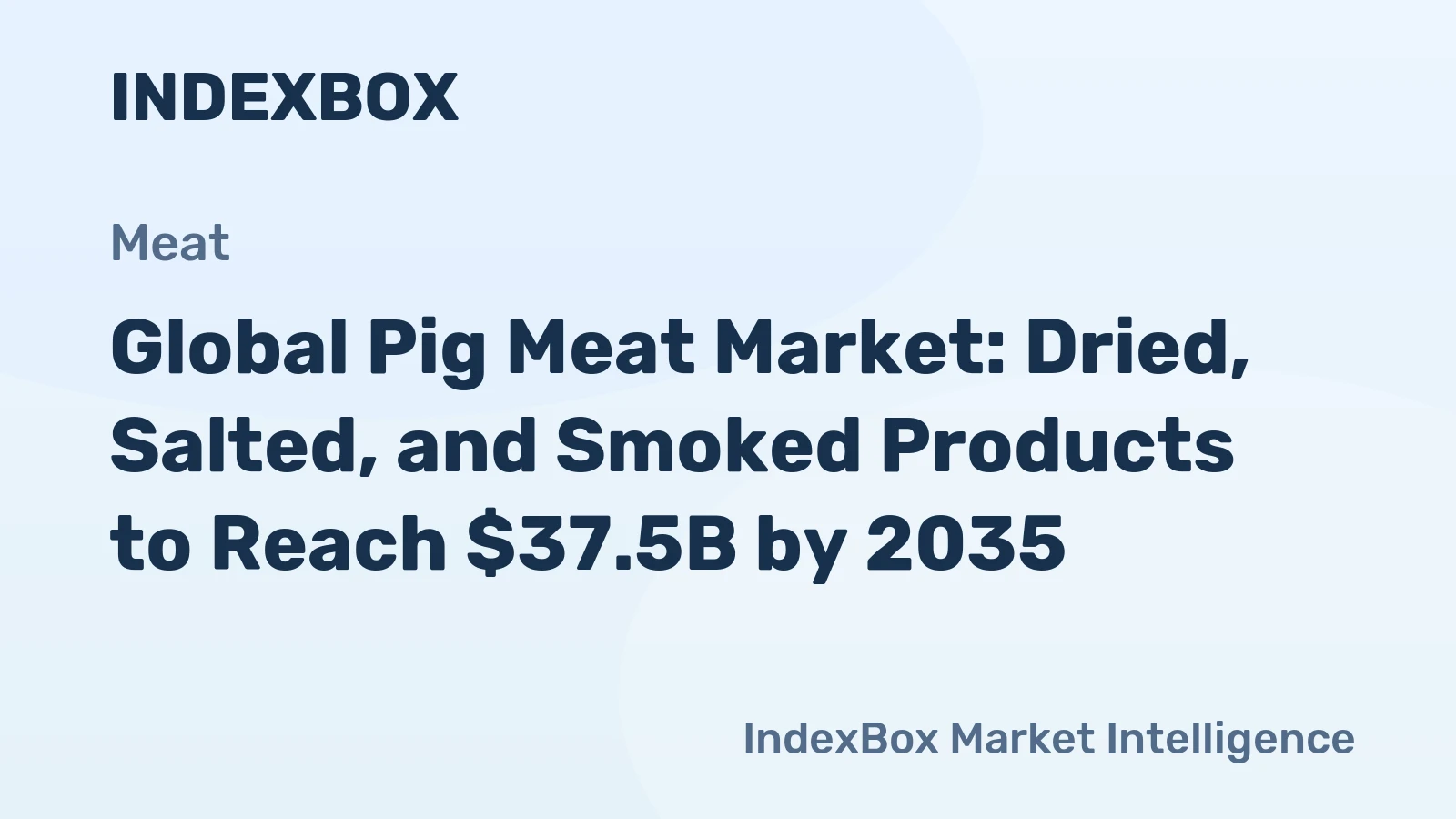 Global Pig Meat Market: Dried, Salted, and Smoked Products to Reach $37.5B by 2035
