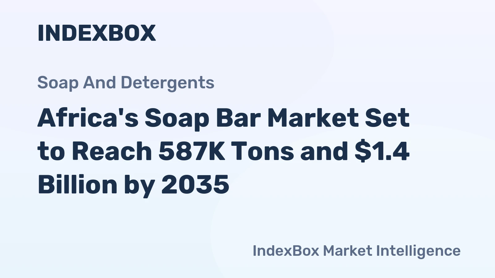 Africa's Soap Bar Market Set to Reach 587K Tons and $1.4 Billion by 2035