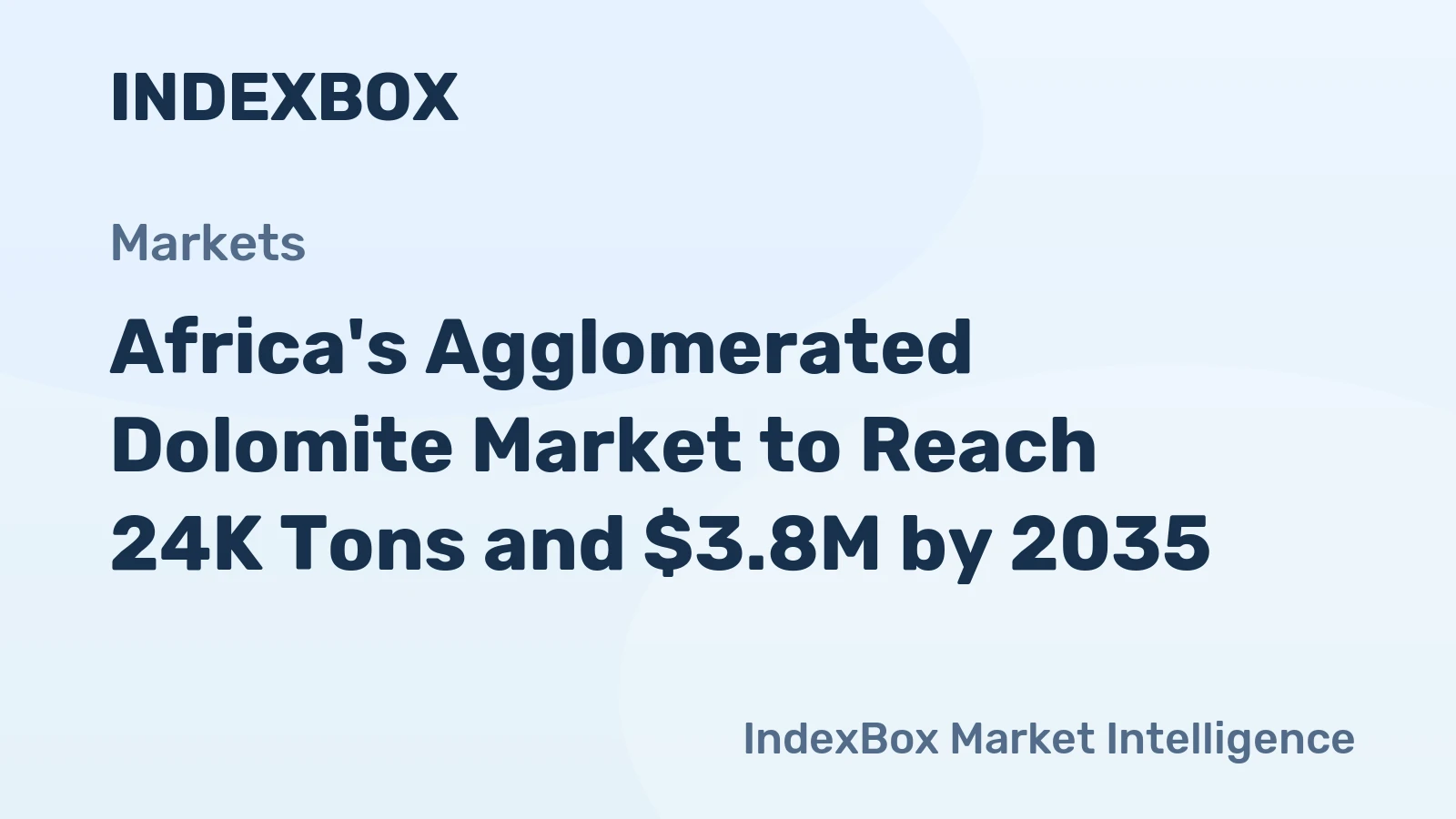Africa's Agglomerated Dolomite Market to Reach 24K Tons and $3.8M by 2035