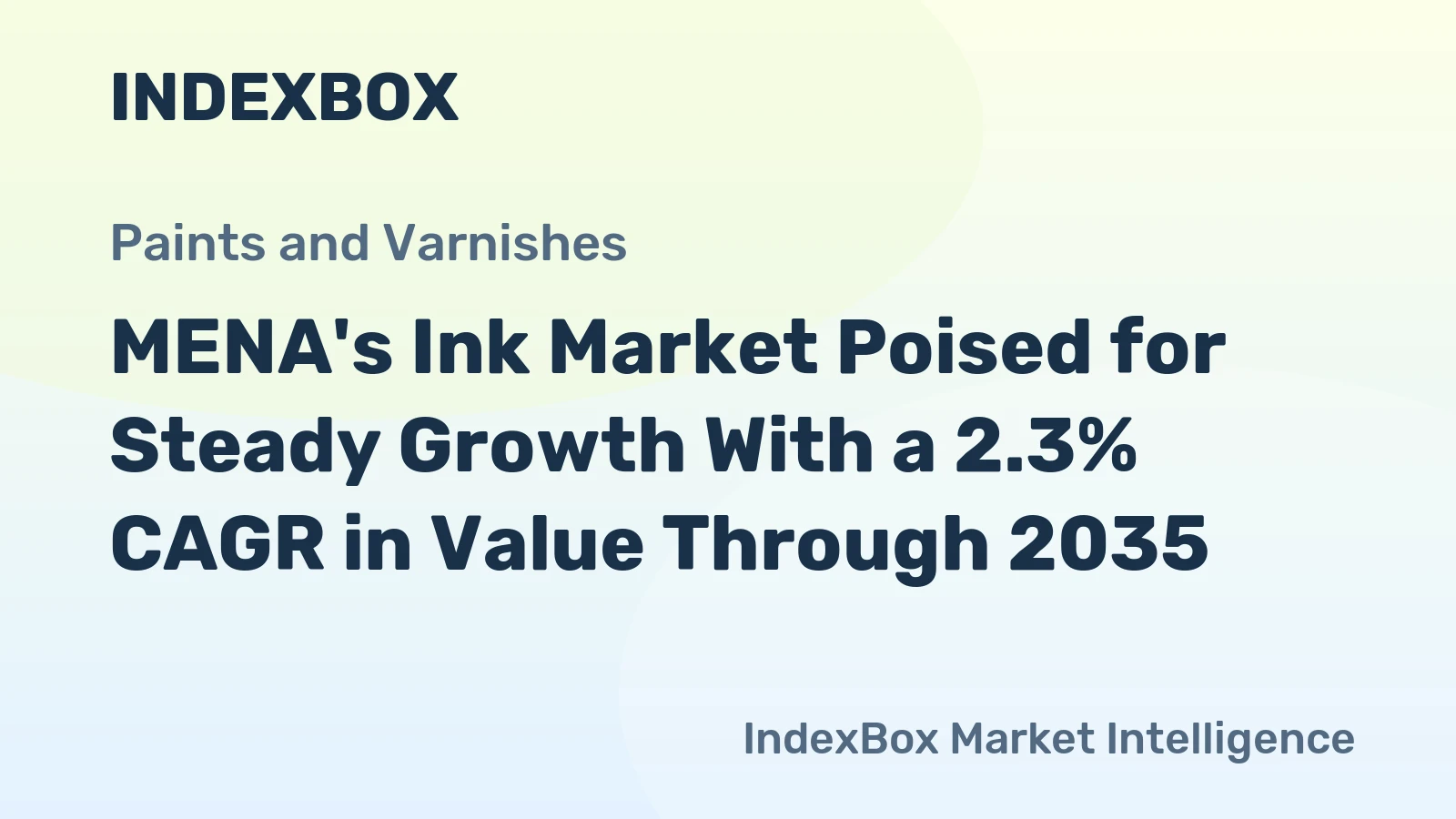 MENA's Ink Market Poised for Steady Growth With a 2.3% CAGR in Value Through 2035