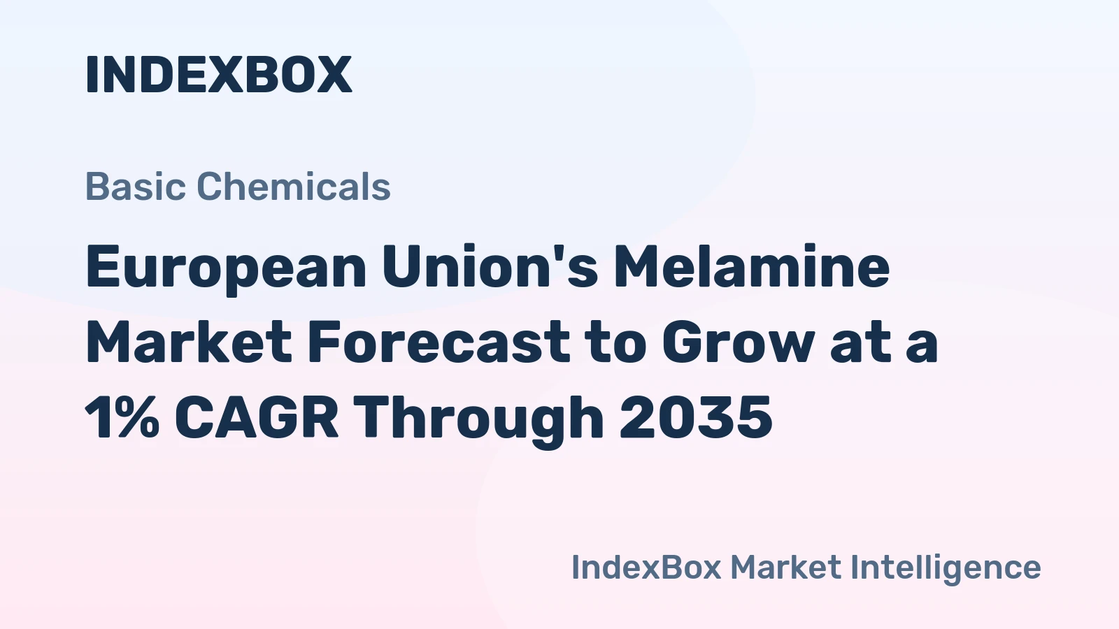 European Union's Melamine Market Forecast to Grow at a 1% CAGR Through 2035