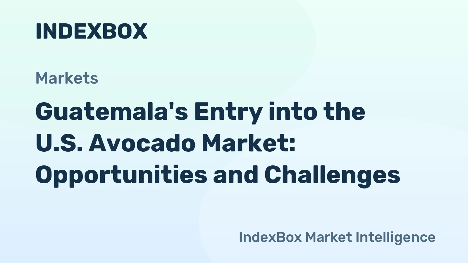 Guatemala's Entry into the U.S. Avocado Market: Opportunities and Challenges