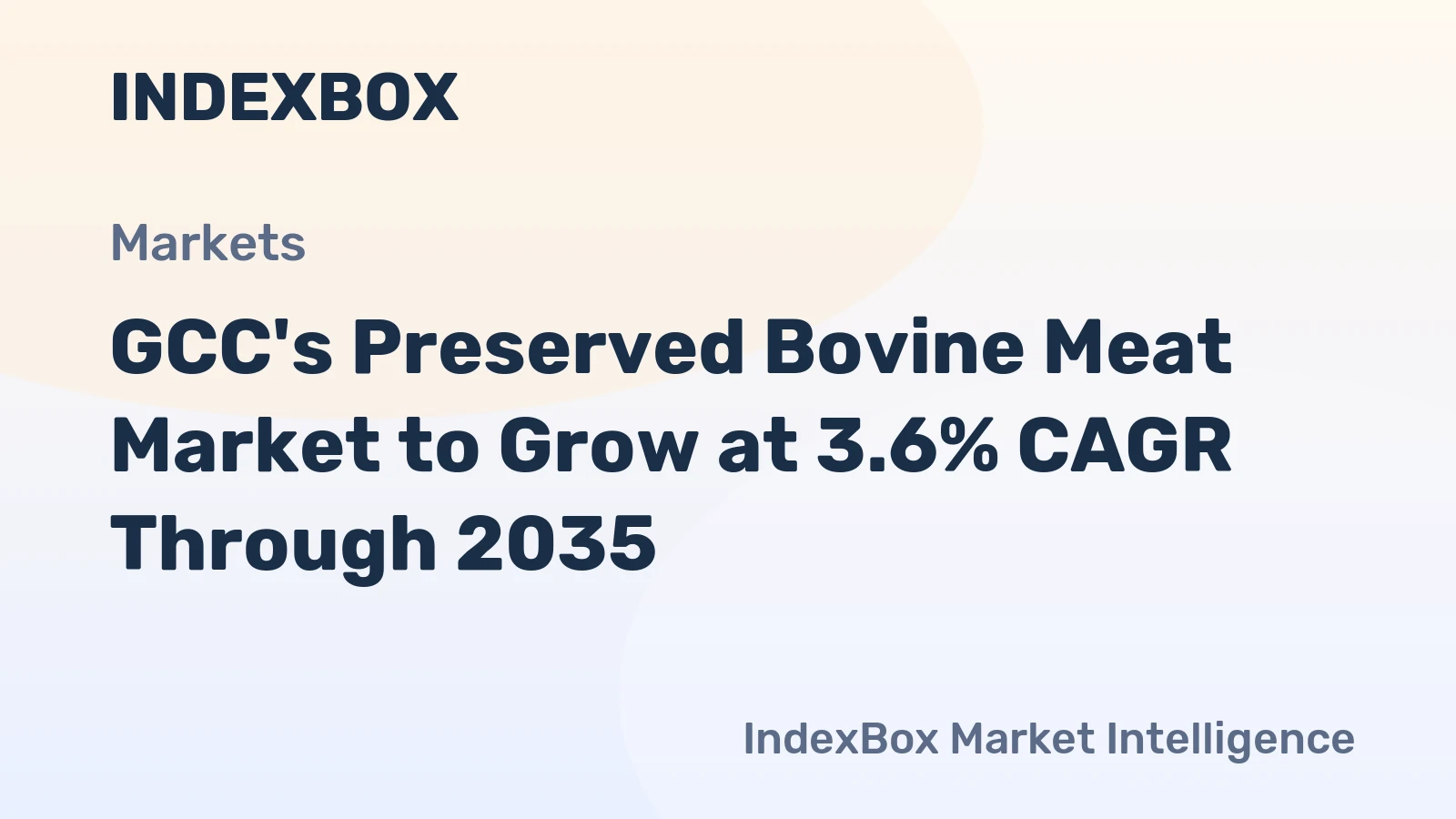 GCC's Preserved Bovine Meat Market to Grow at 3.6% CAGR Through 2035