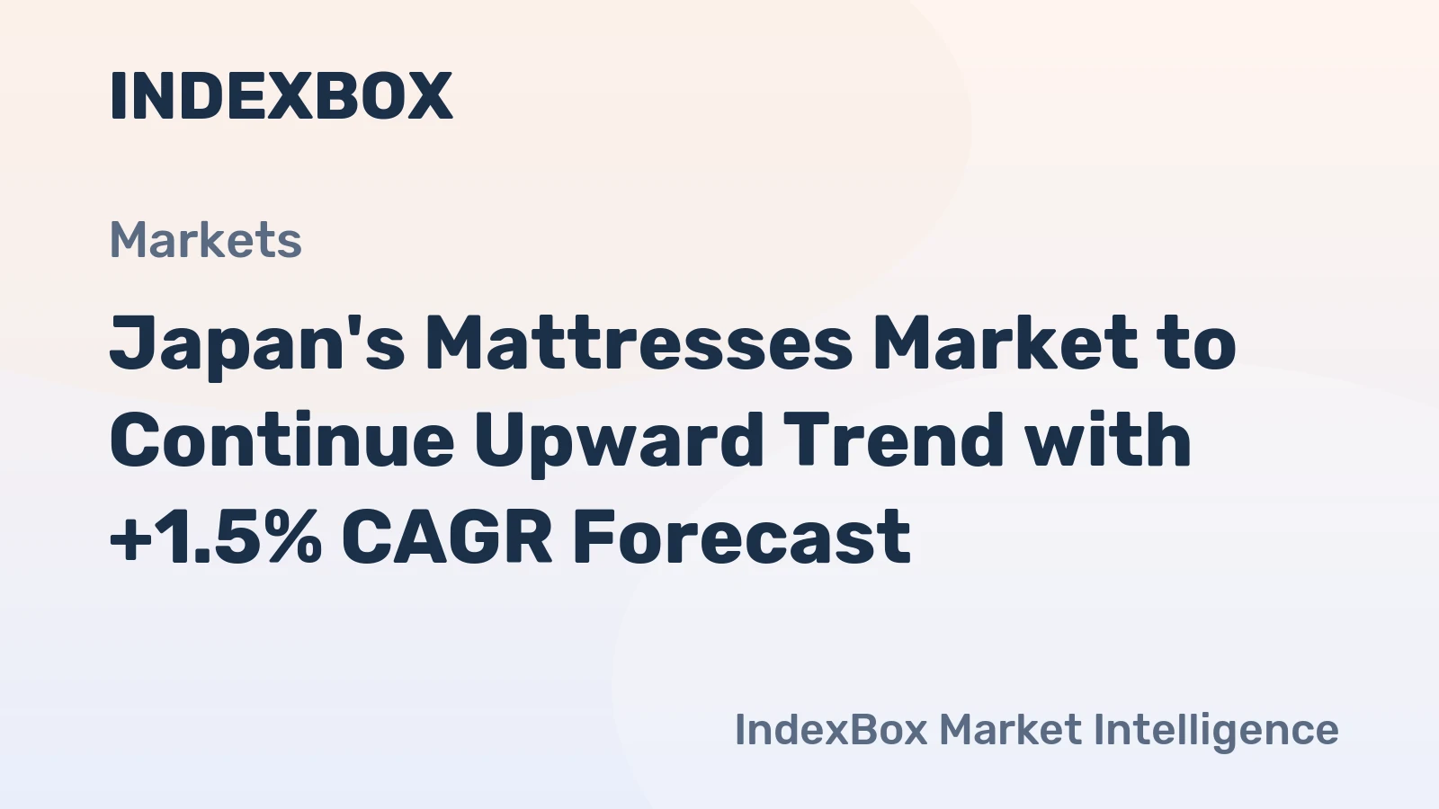 Japan's Mattresses Market to Continue Upward Trend with +1.5% CAGR Forecast