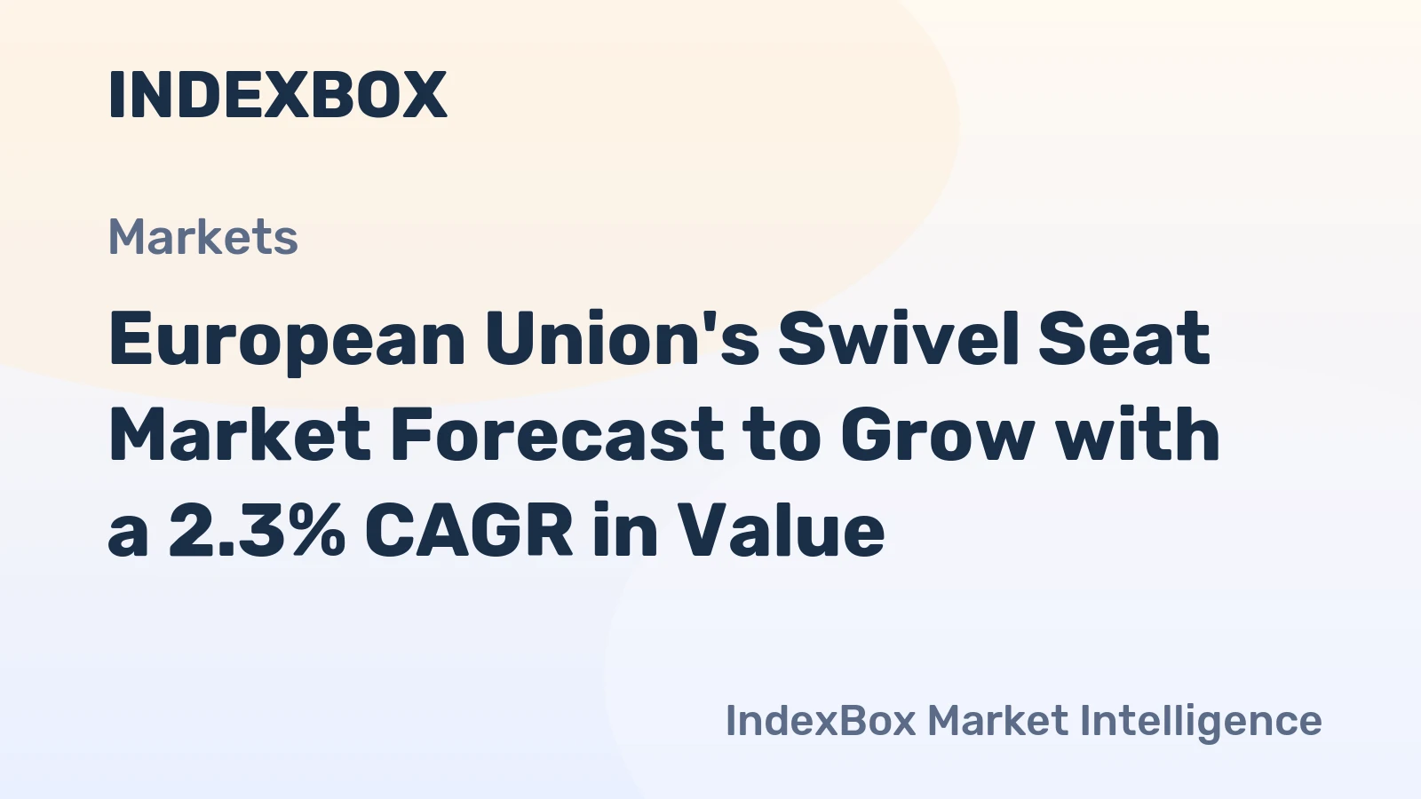 European Union's Swivel Seat Market Forecast to Grow with a 2.3% CAGR in Value