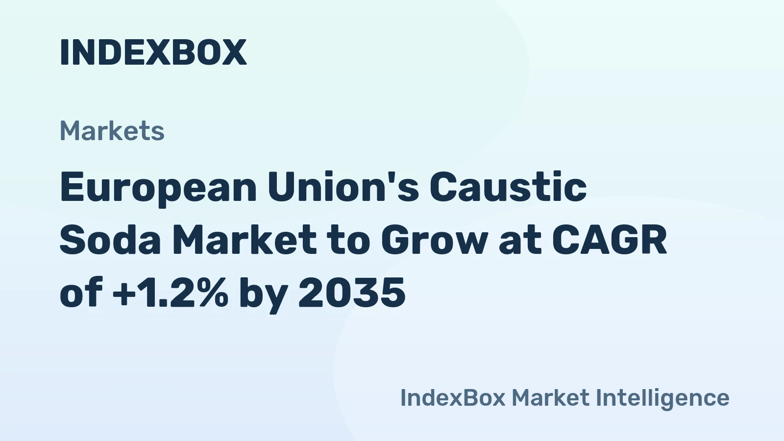 European Union's Caustic Soda Market to Grow at CAGR of +1.2% by 2035