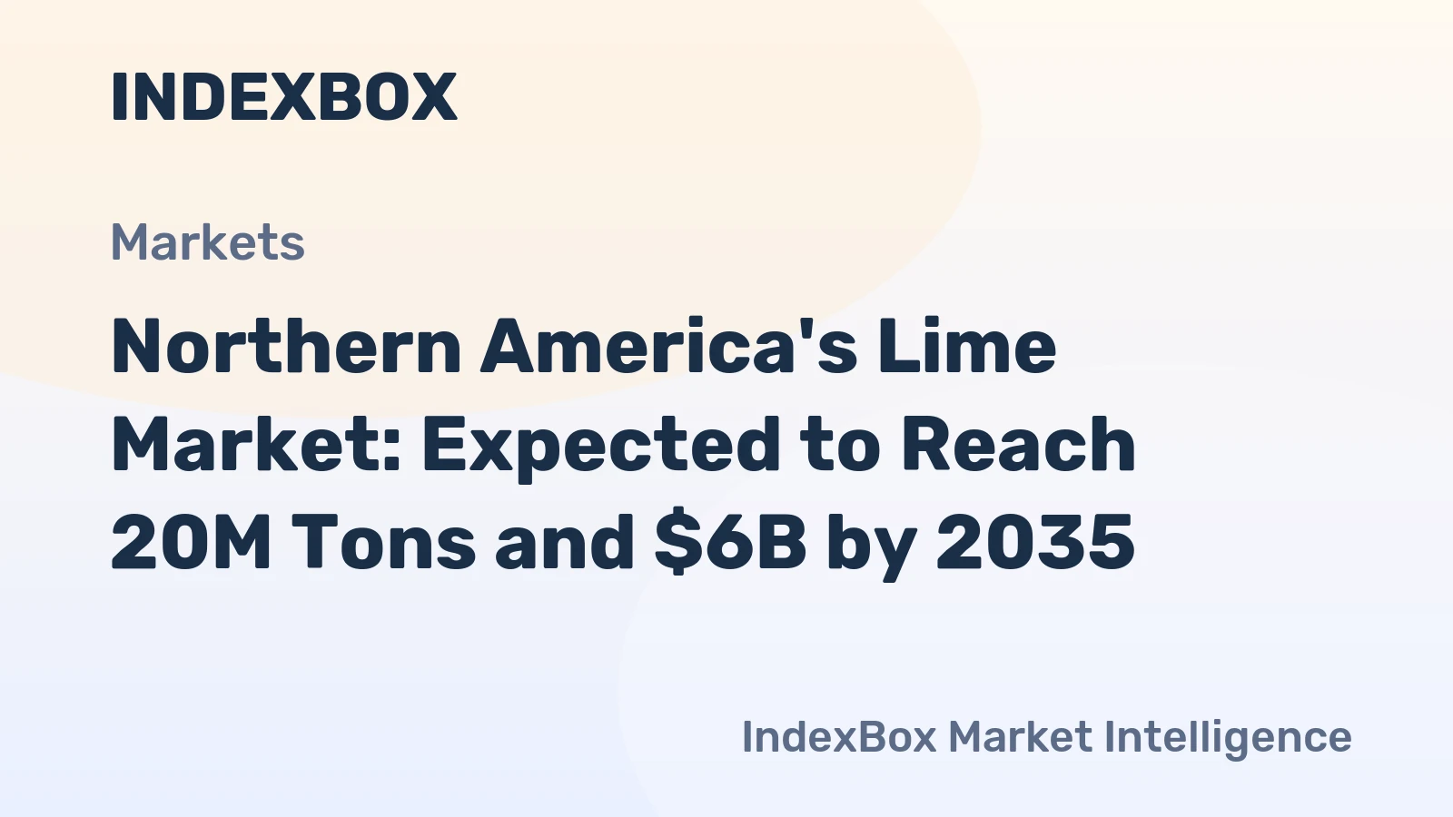 Northern America's Lime Market: Expected to Reach 20M Tons and $6B by 2035