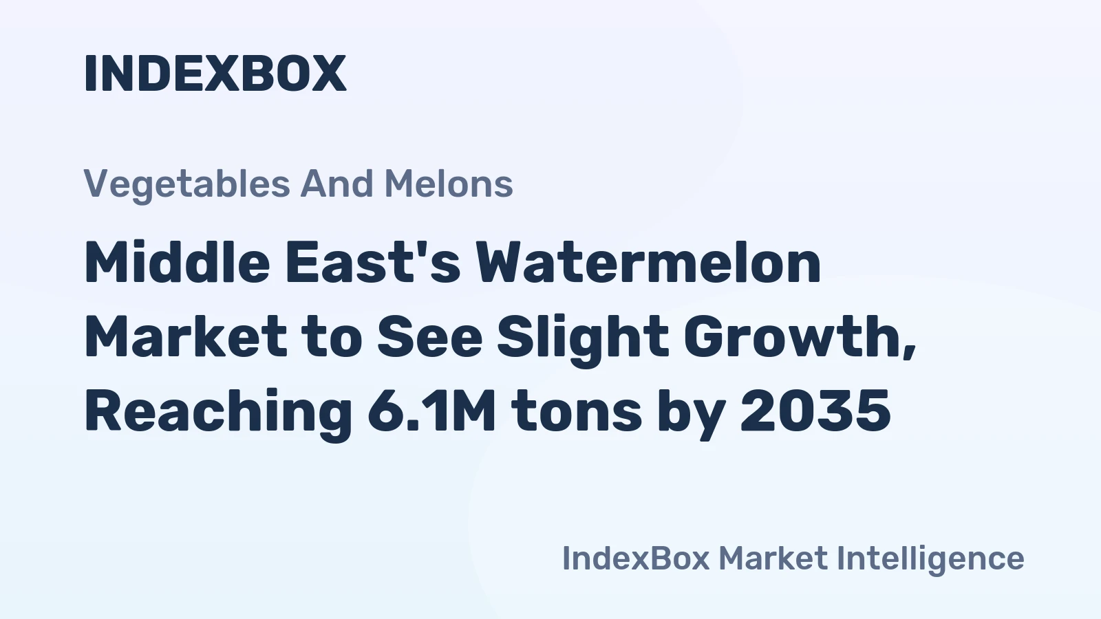 Middle East's Watermelon Market to See Slight Growth, Reaching 6.1M tons by 2035