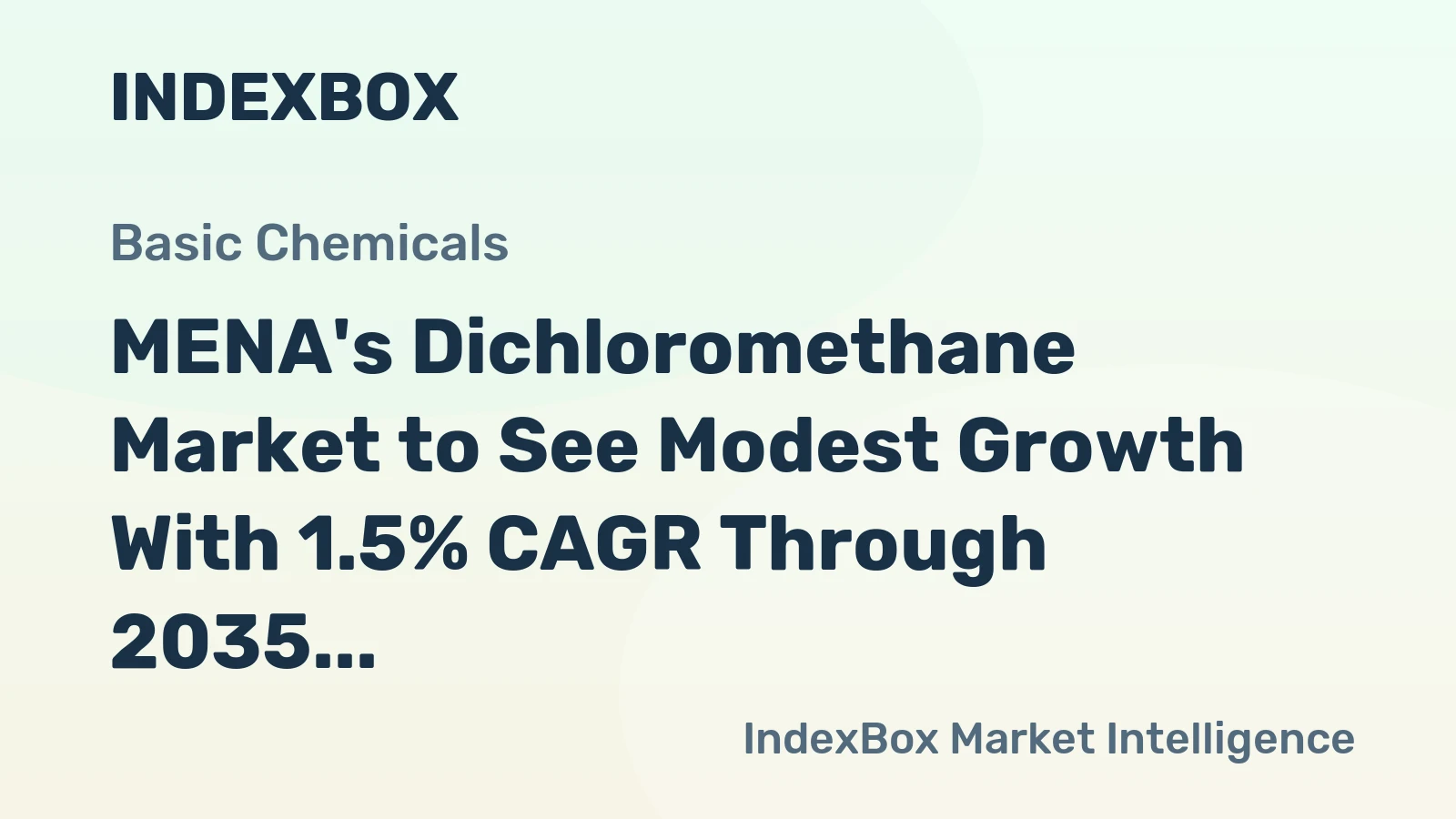 MENA's Dichloromethane Market to See Modest Growth With 1.5% CAGR Through 2035