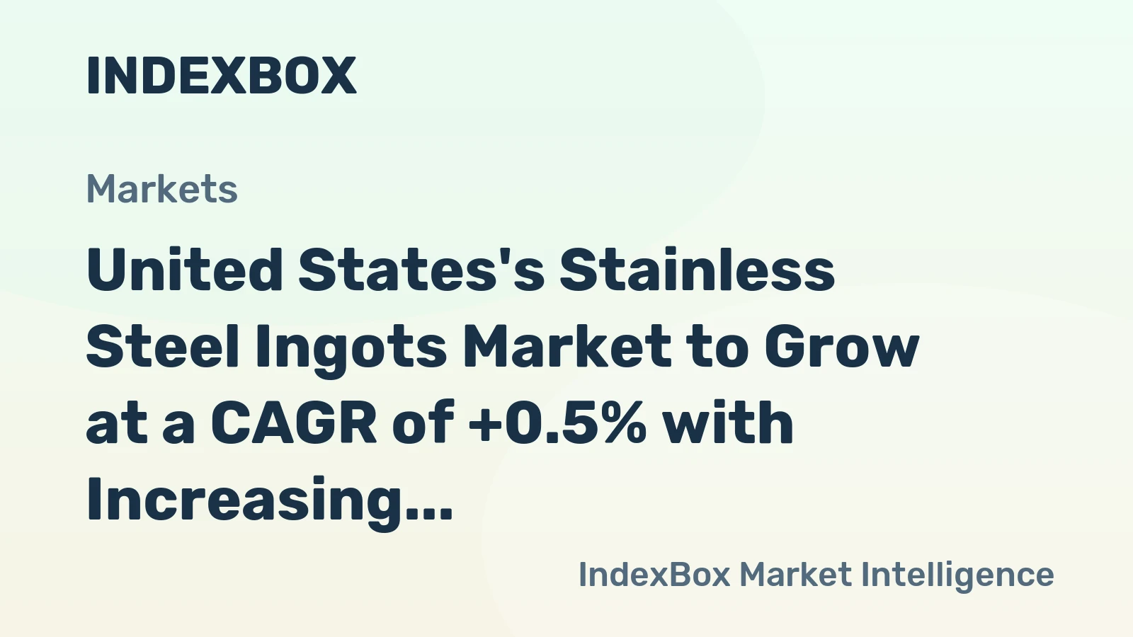 United States's Stainless Steel Ingots Market to Grow at a CAGR of +0.5% with Increasing Demand Forecasted to Reach $205M by 2035