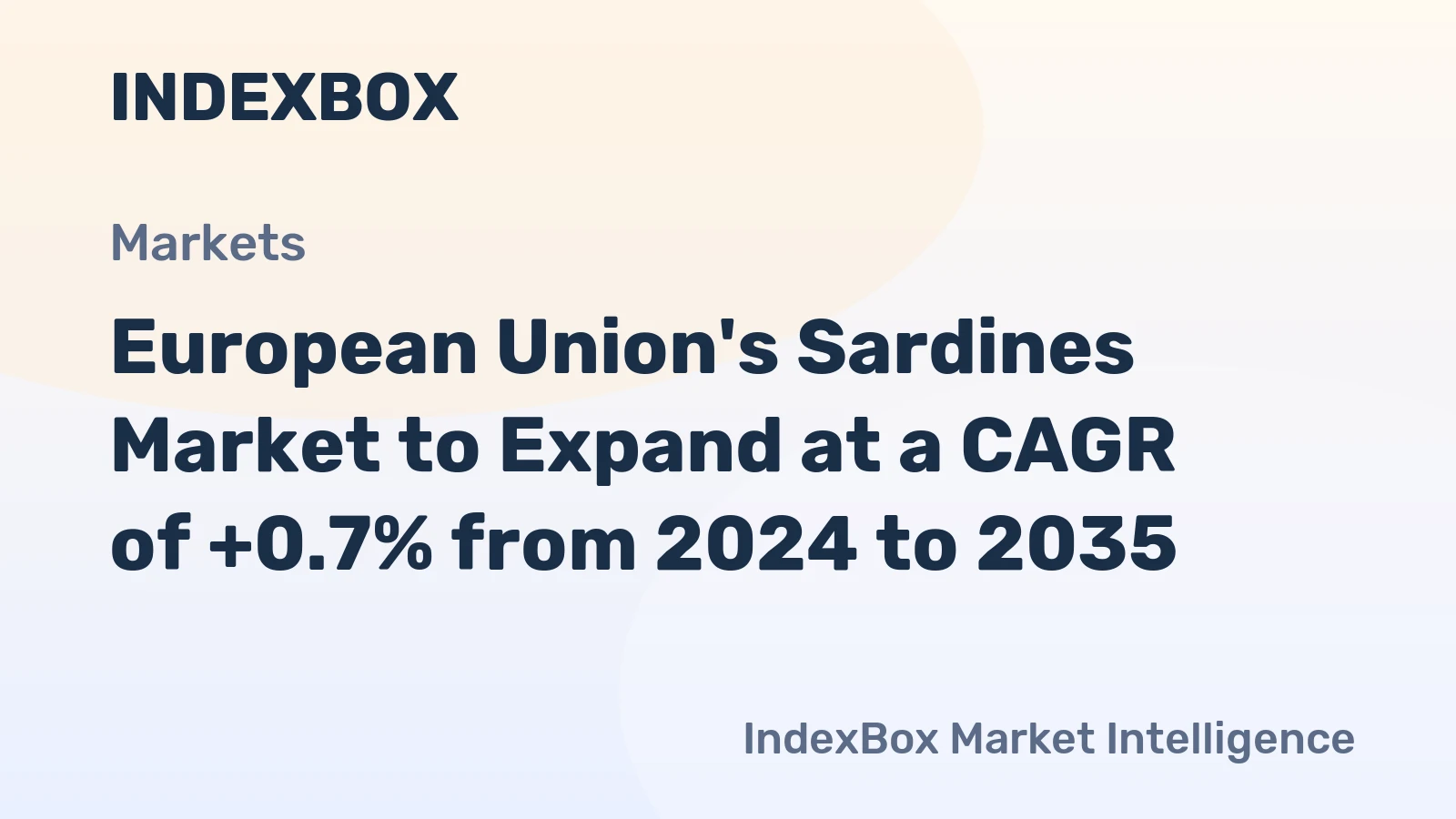 European Union's Sardines Market to Expand at a CAGR of +0.7% from 2024 to 2035