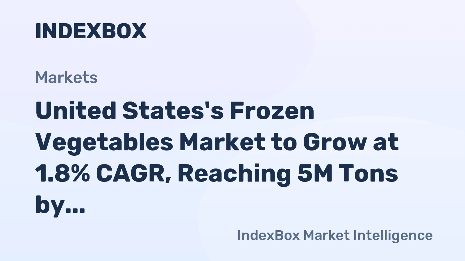 United States's Frozen Vegetables Market to Grow at 1.8% CAGR, Reaching 5M Tons by 2035