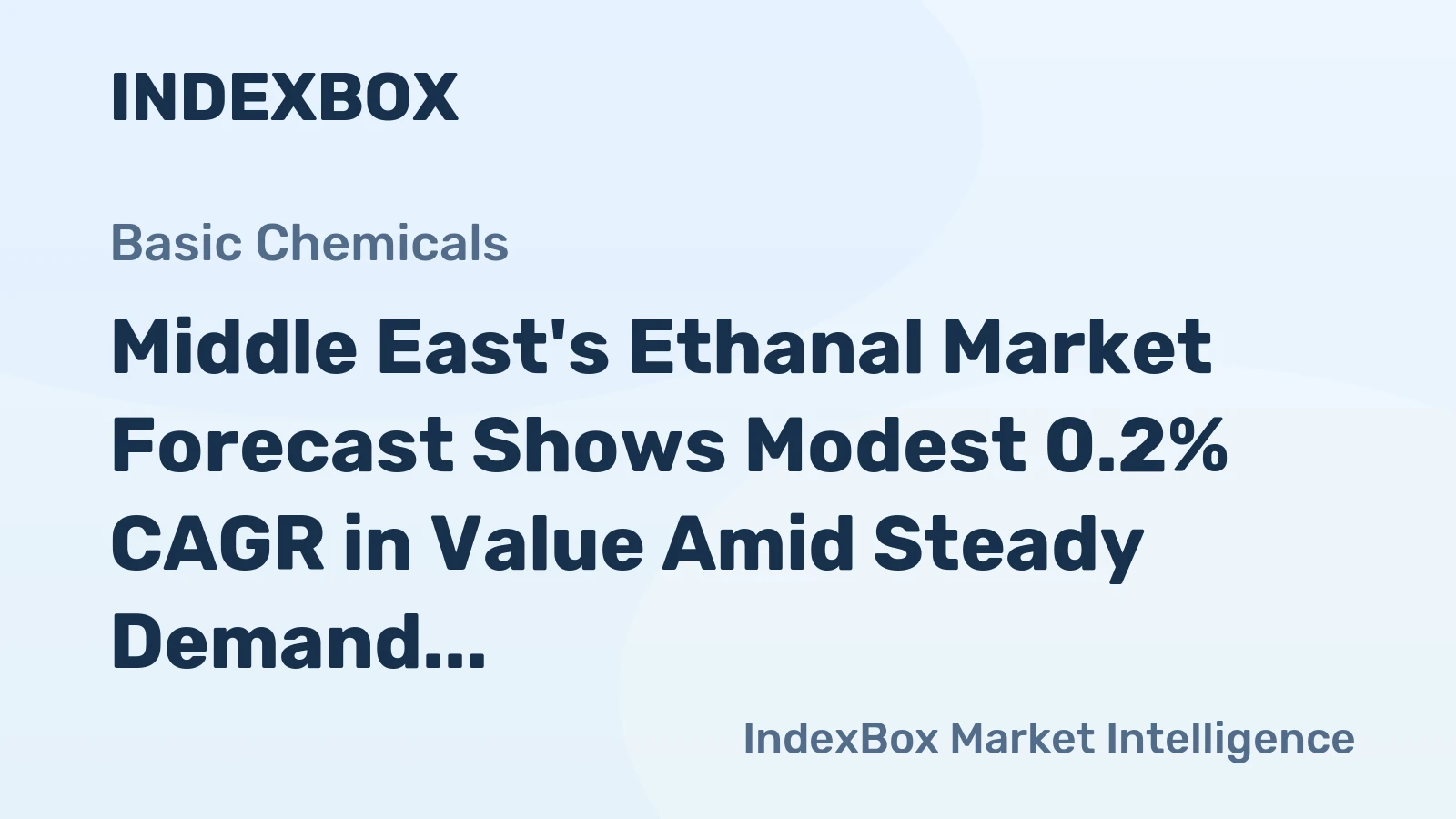Middle East's Ethanal Market Forecast Shows Modest 0.2% CAGR in Value Amid Steady Demand