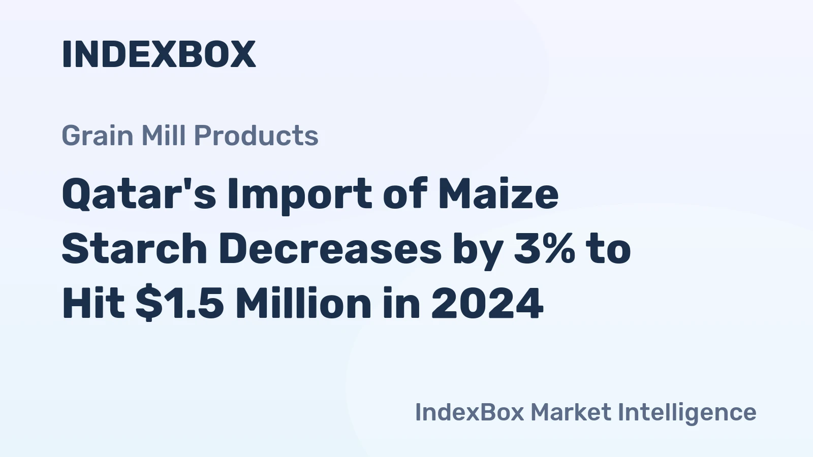 Qatar's Import of Maize Starch Decreases by 3% to Hit $1.5 Million in 2024
