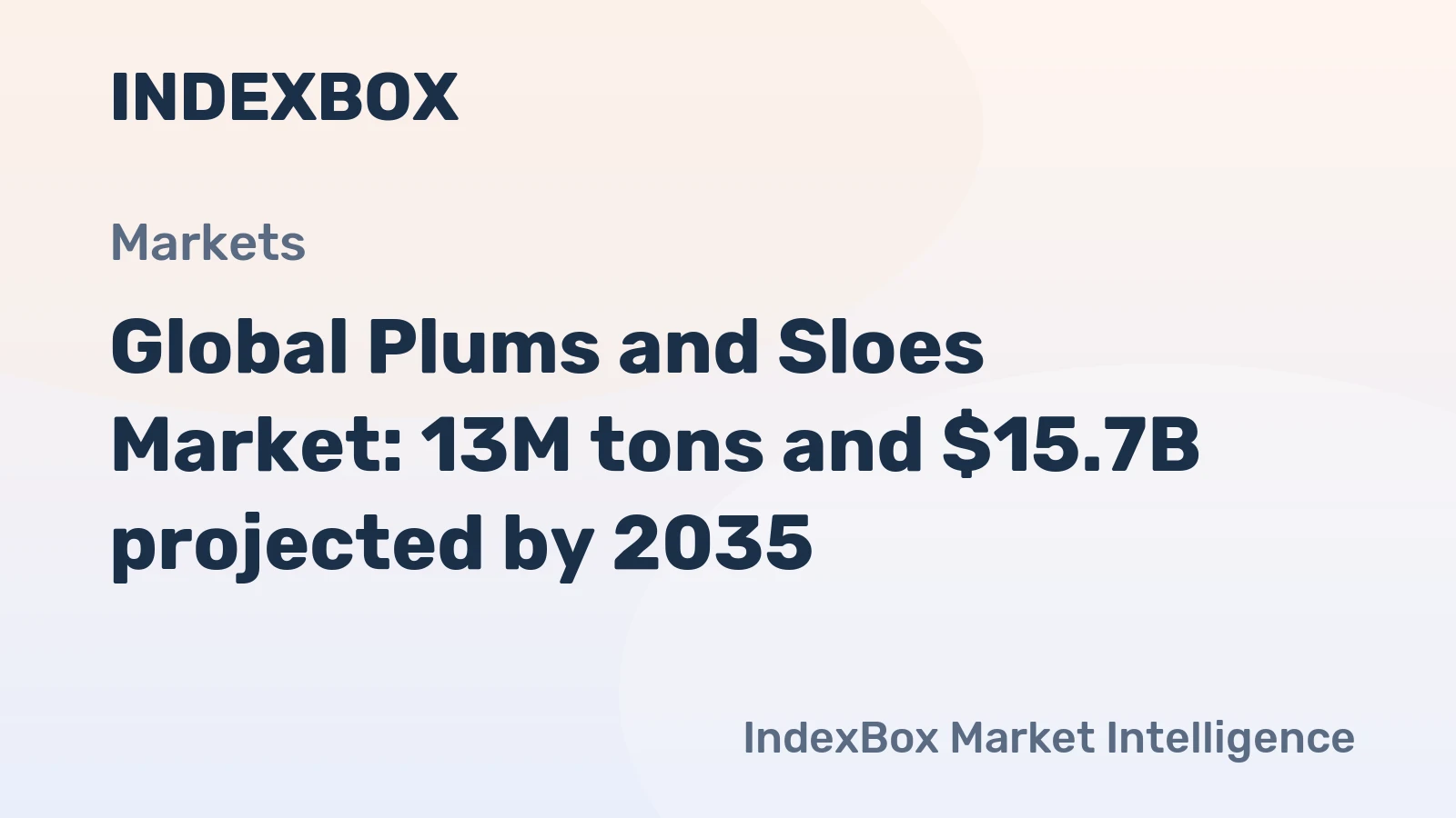 Global Plums and Sloes Market: 13M tons and $15.7B projected by 2035