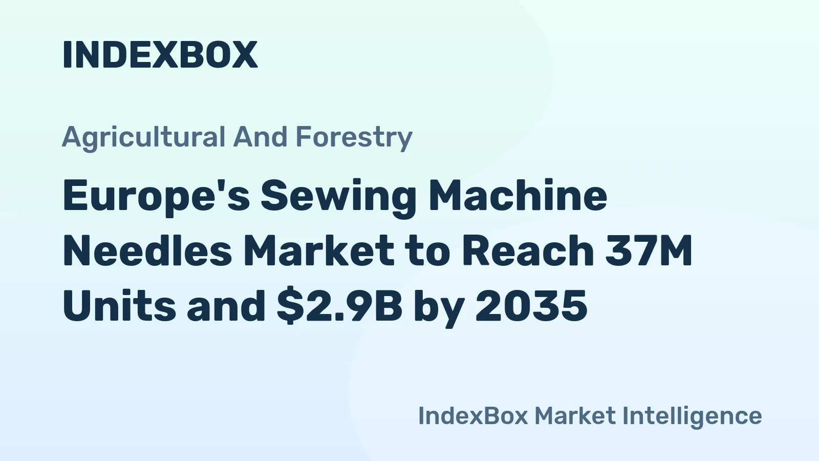 Europe's Sewing Machine Needles Market to Reach 37M Units and $2.9B by 2035