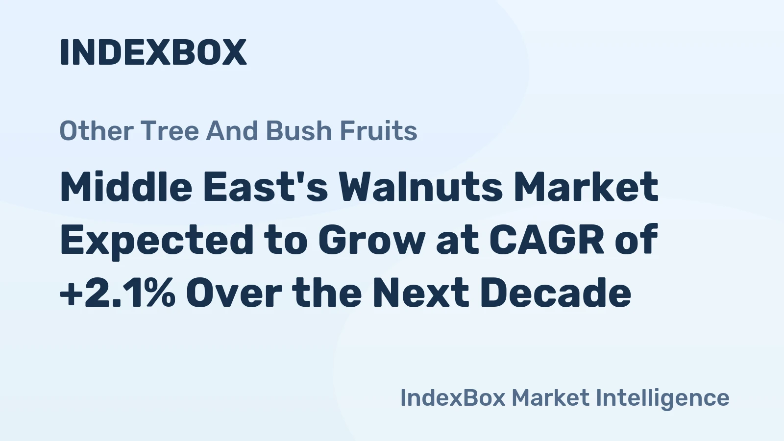 Middle East's Walnuts Market Expected to Grow at CAGR of +2.1% Over the Next Decade
