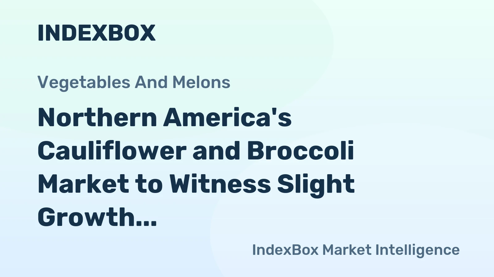 Northern America's Cauliflower and Broccoli Market to Witness Slight Growth with +0.8% CAGR