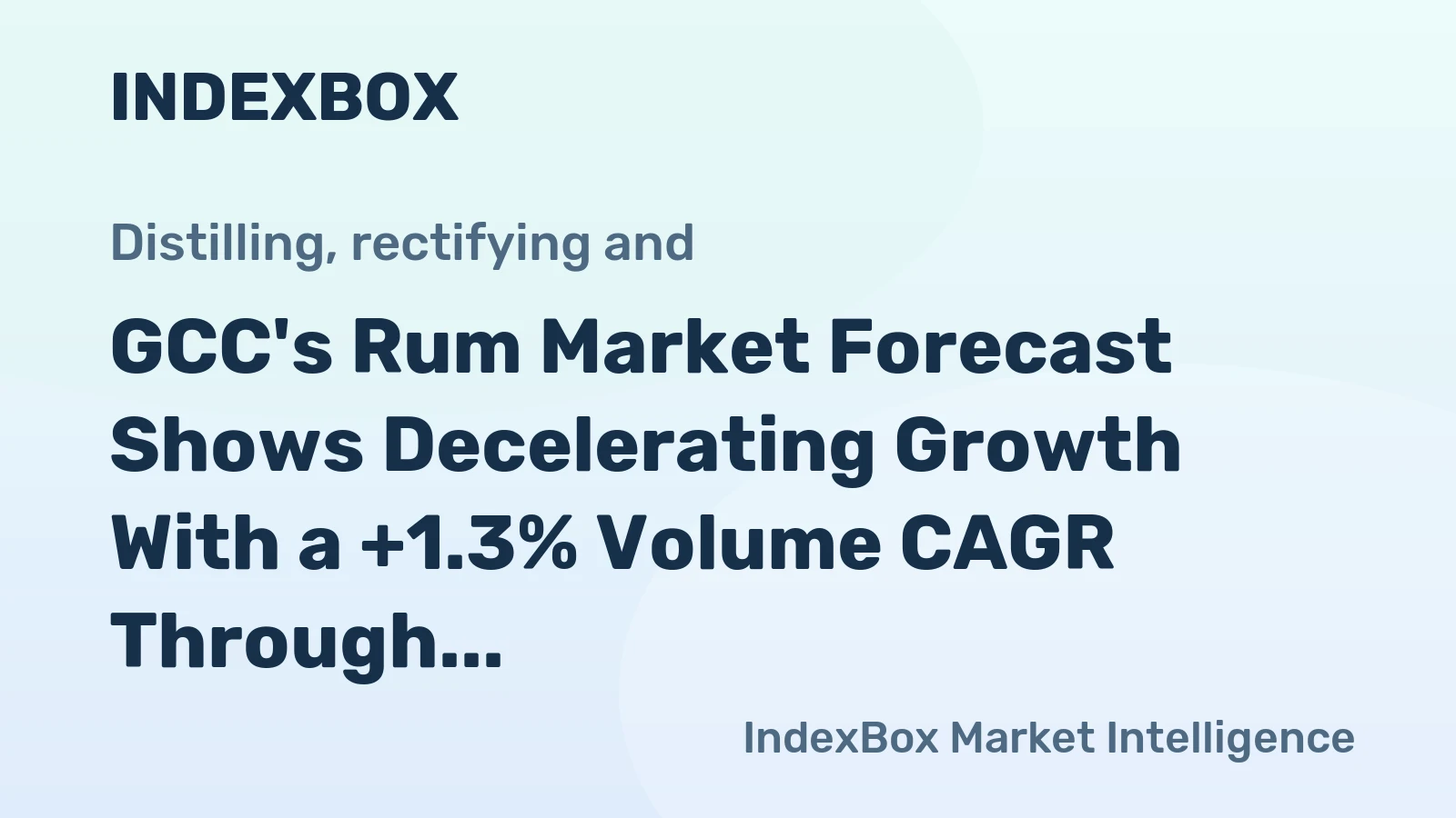 GCC's Rum Market Forecast Shows Decelerating Growth With a +1.3% Volume CAGR Through 2035